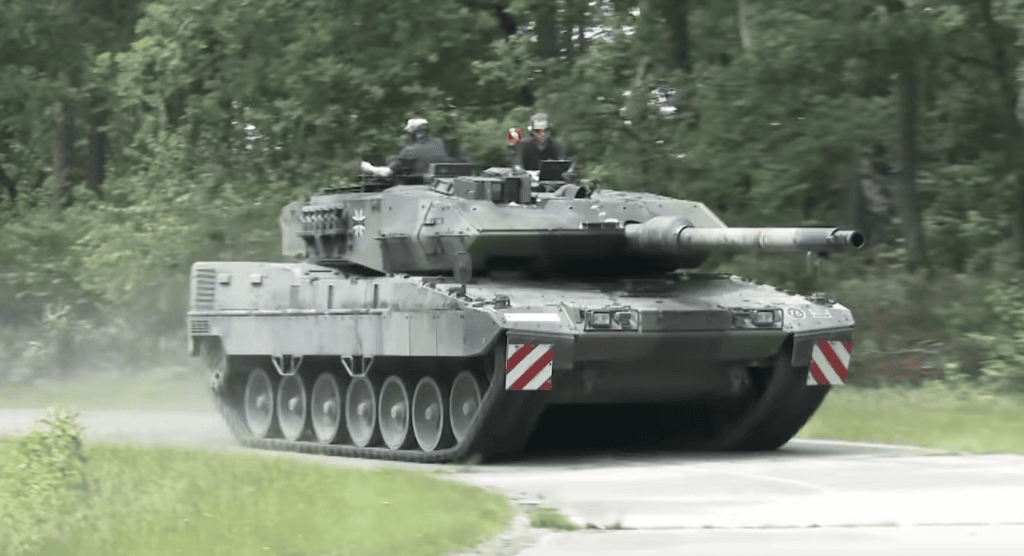 Test of the new Leopard 2 A7V main battle tank