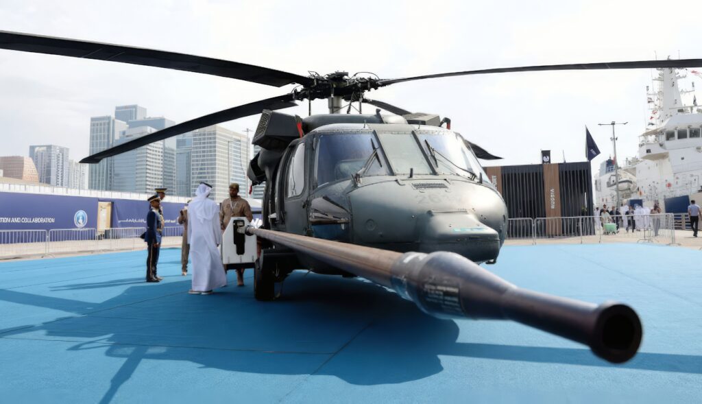 UAE show Firefighter-Black Hawk with extinguishing lance