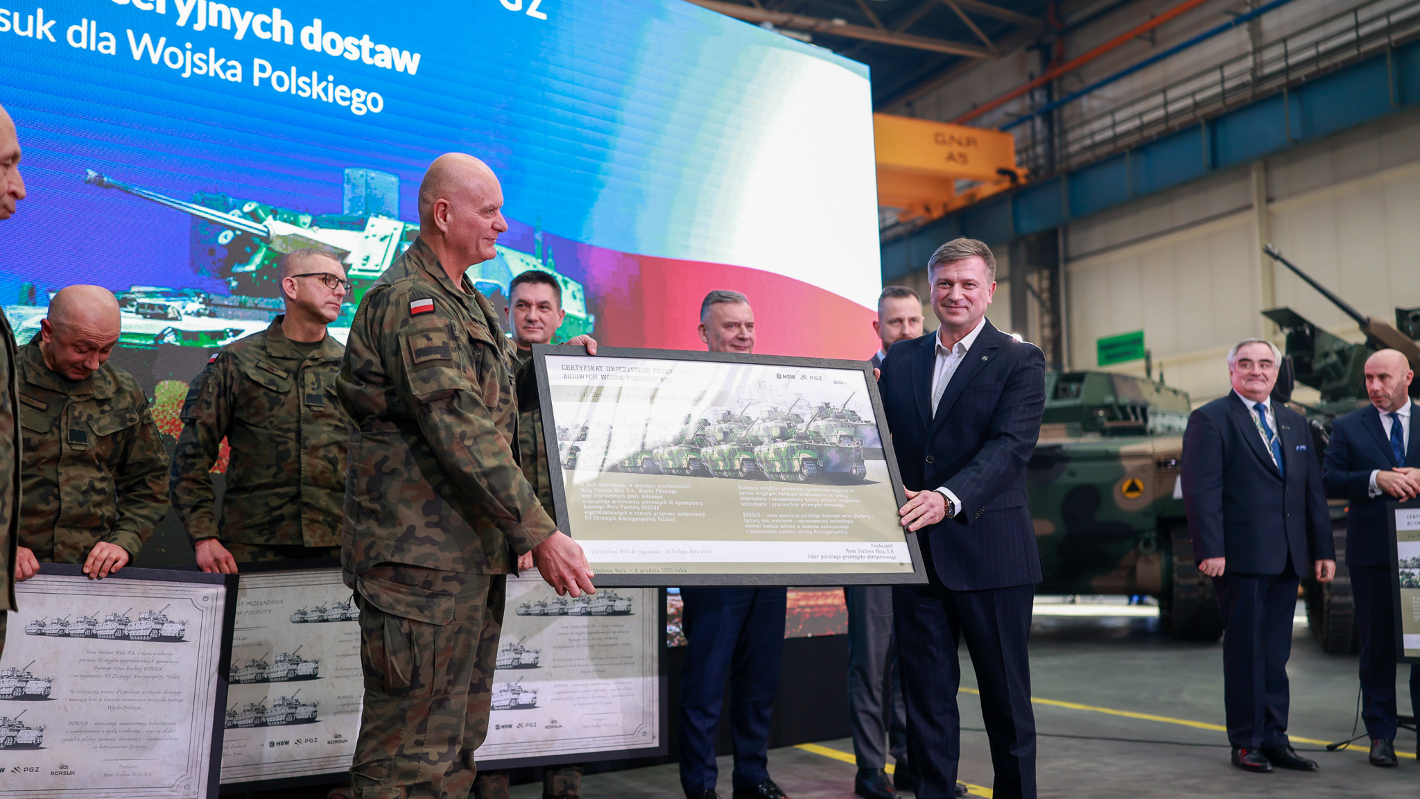 Polish armed forces take delivery of first 15 Borsuk tanks