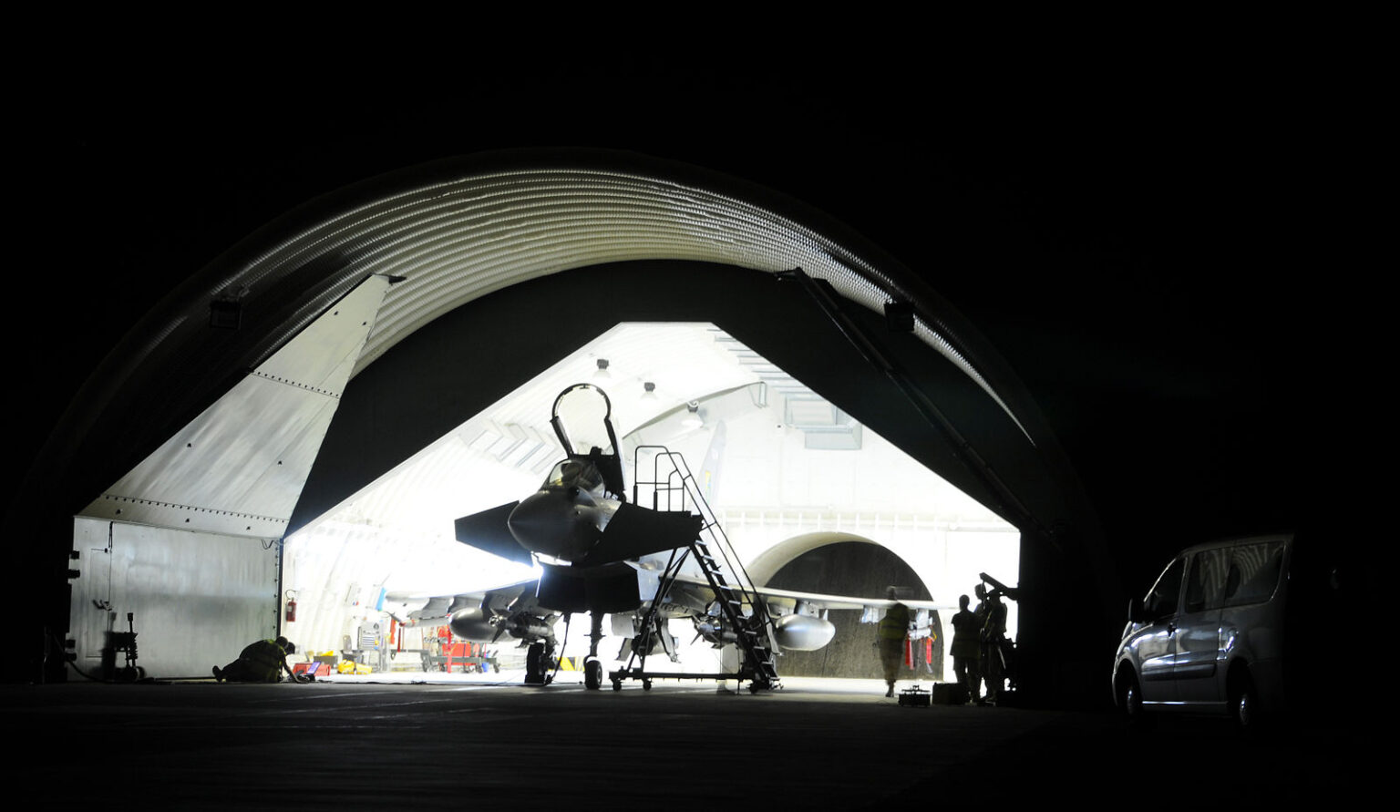 Protecting fighter jets: Aircraft bunker or highway?